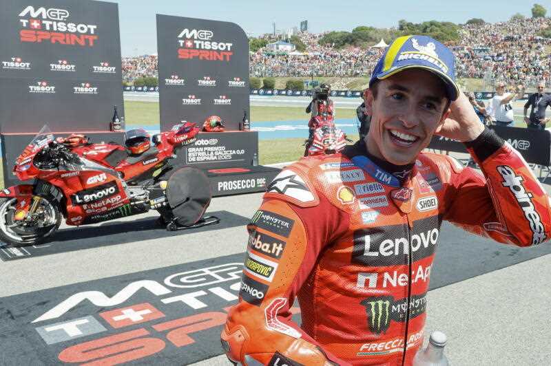 Marc Marquez vince la sprint anche a Jerez davanti ad Alex e Bagnaia — Il Globo